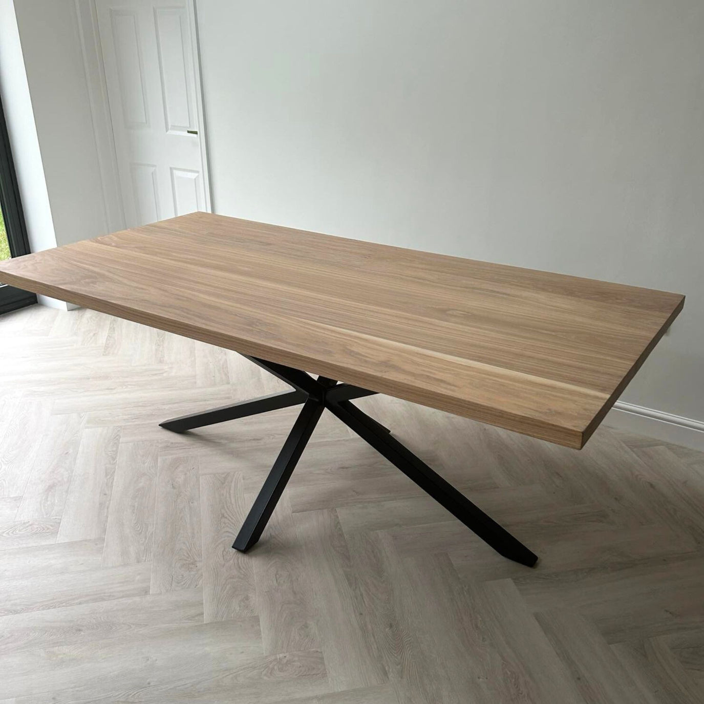 Solid Oak Dining table and bench set – Masterplank UK